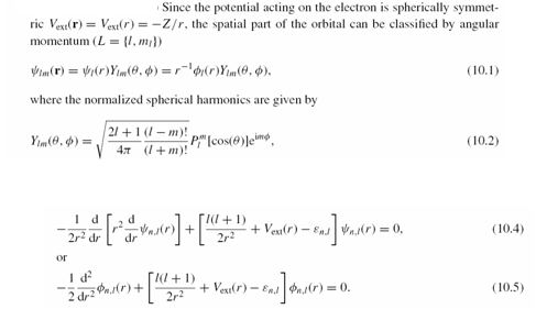 Electronic Structure of Condensed Matter Physics 598SCM, Fall 2004 ...